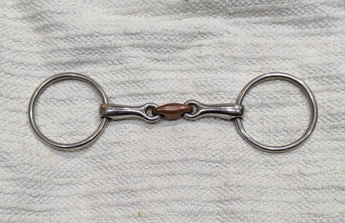 4.5" Loose Ring Training Snaffle / Copper Lozenge Snaffle (2283 ...
